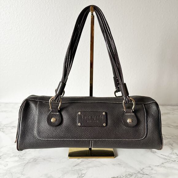 kate spade | Bags | Kate Spade Cami Foster Crossing Dark Brown Pebbled ...